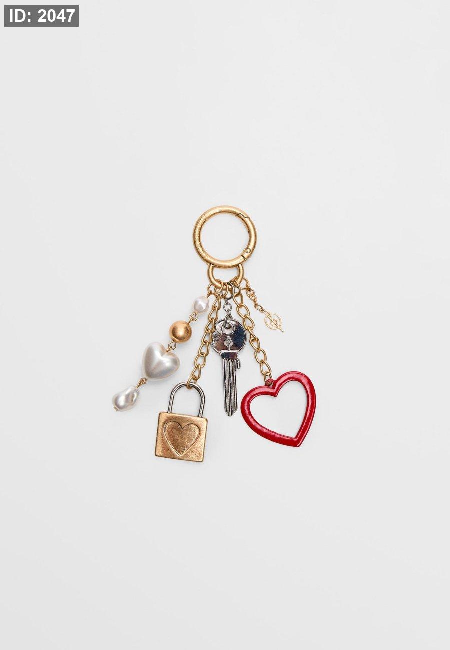 KEY AND PADLOCK KEY RING
